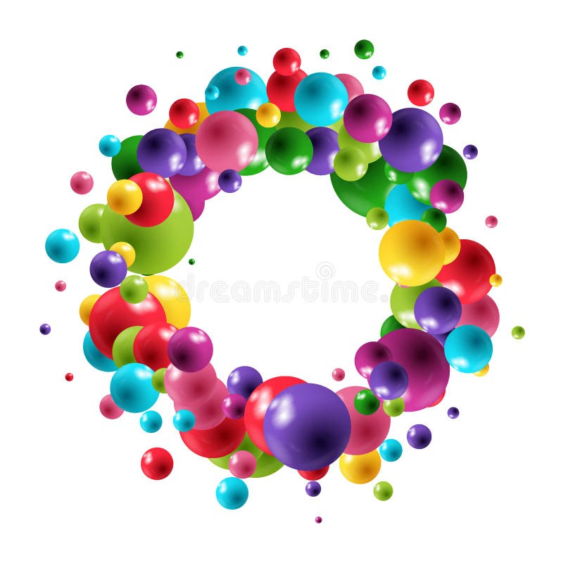 Glossy Spheres in Different Colors. Eps 10 Stock Vector - Illustration ...