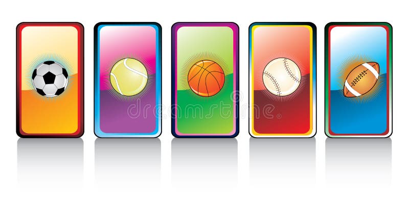 Sports Ball Stack Background Stock Illustration - Illustration of ...