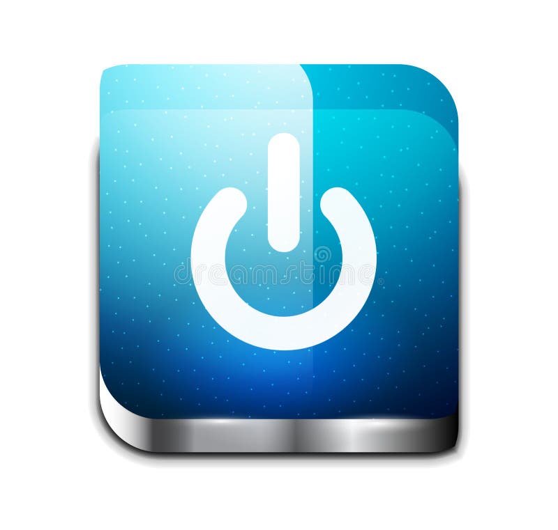 Glossy power button stock vector. Illustration of circle - 6930267