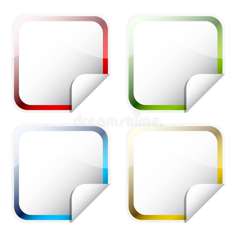 Glossy square buttons stock illustration. Illustration of blue - 25303719