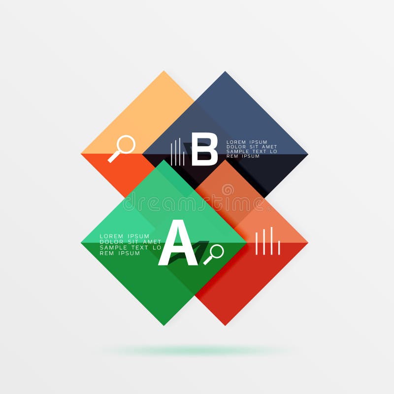 Glossy Squares with Text, Abstract Geometric Design Concept Stock ...