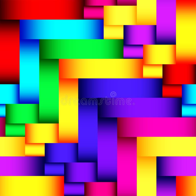 Glossy Stripes Colorful Seamless Pattern Stock Vector - Illustration of ...