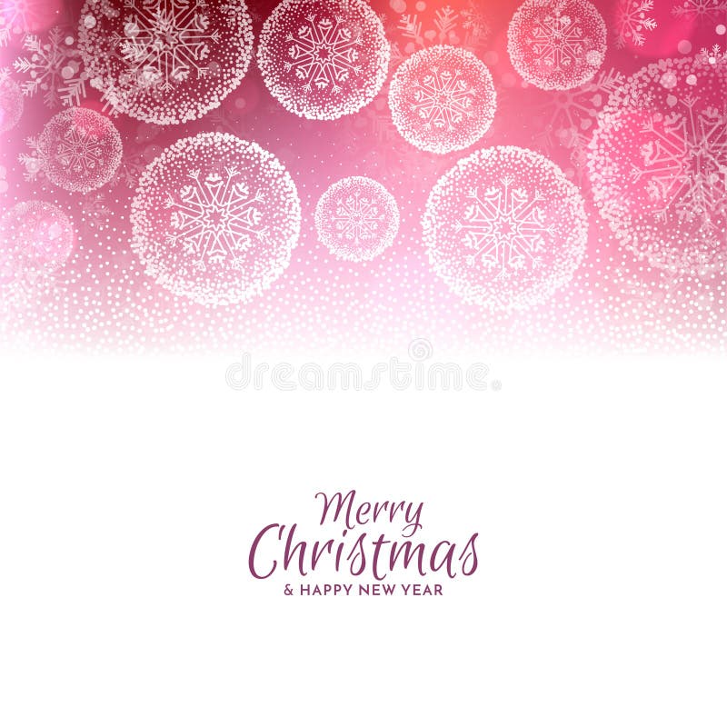 Glossy Stylish Merry Christmas Pink Background Stock Vector ...