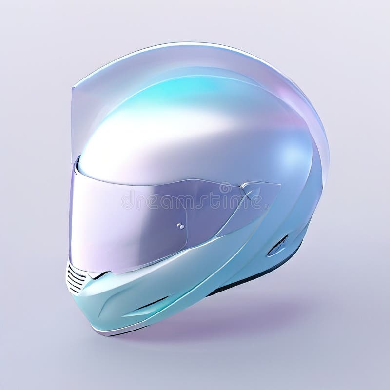 Glossy Stylized Glass Icon of Helmet Stock Illustration - Illustration ...