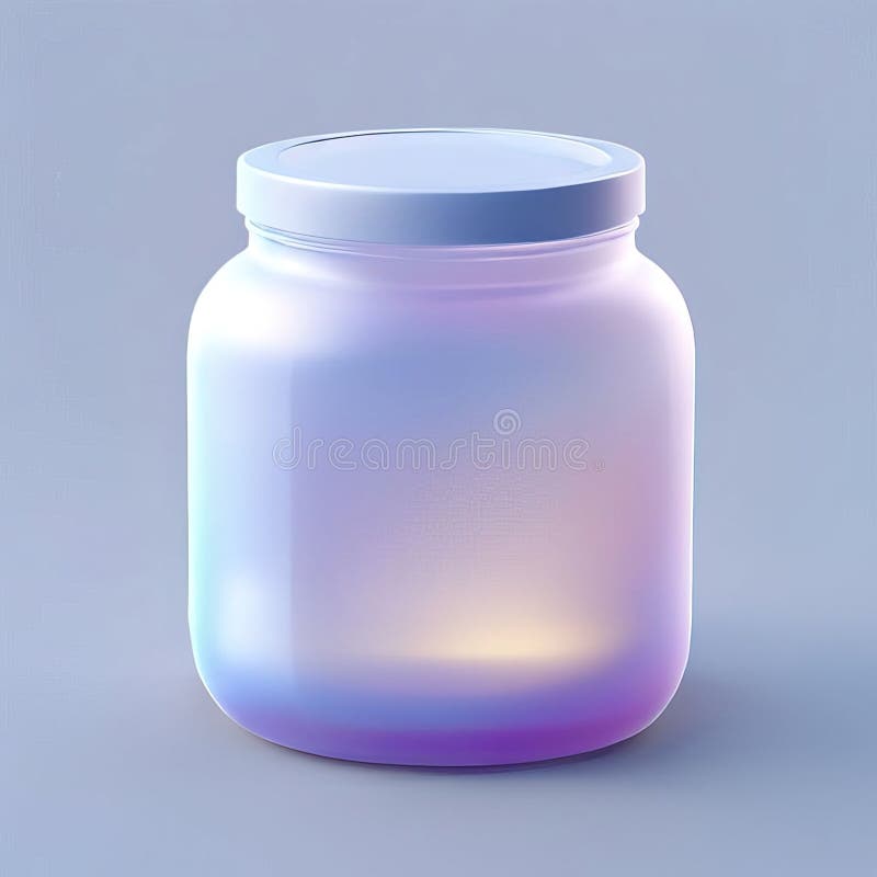 Glossy Stylized Glass Icon of Jar Stock Illustration - Illustration of ...