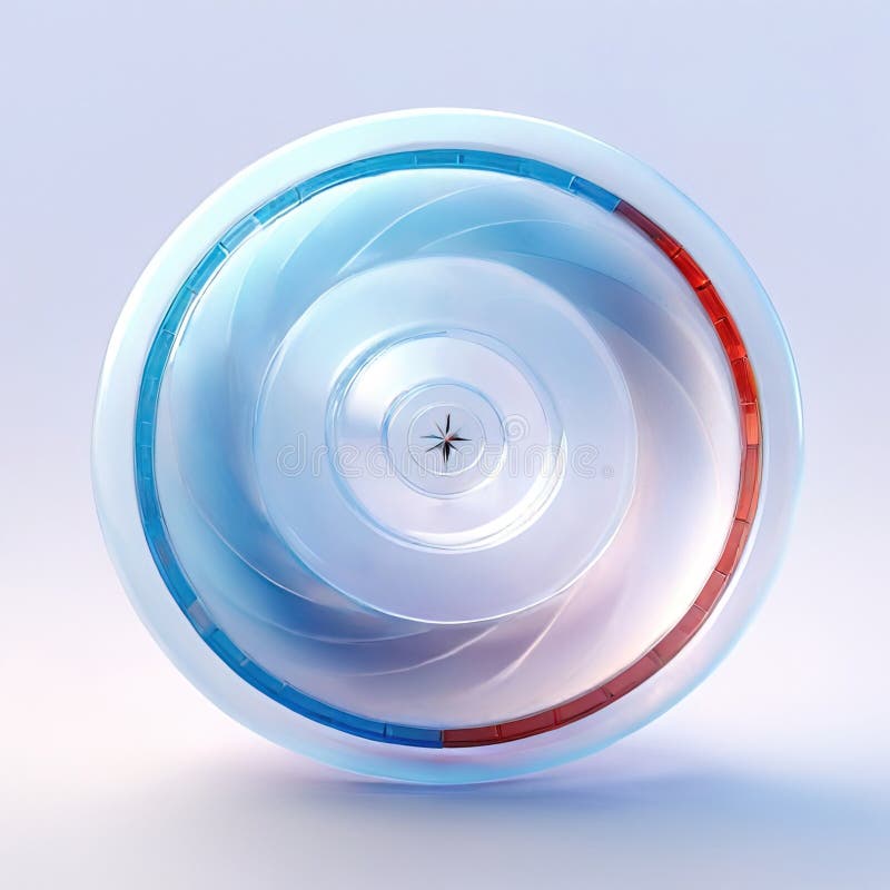 Glossy Stylized Glass Icon of Roulette Wheel Stock Illustration ...