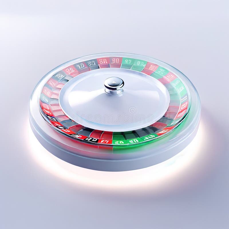 Glossy Stylized Glass Icon of Roulette Wheel Stock Illustration ...