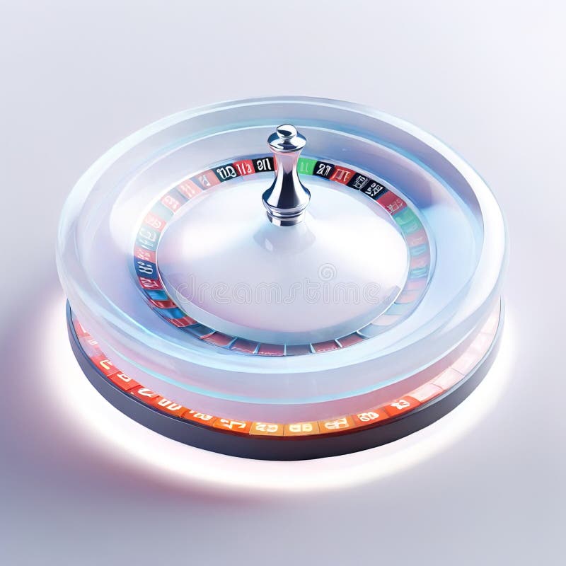 Glossy Stylized Glass Icon of Roulette Wheel Stock Illustration ...