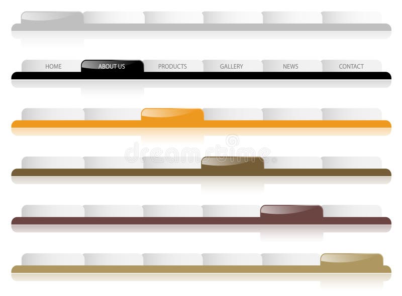 Web Navigation Blank Tabs Buttons, Gradient Vector Template Bar Menu ... Web Navigation Blank Tabs Buttons, Gradient Vector Template Bar Menu ...