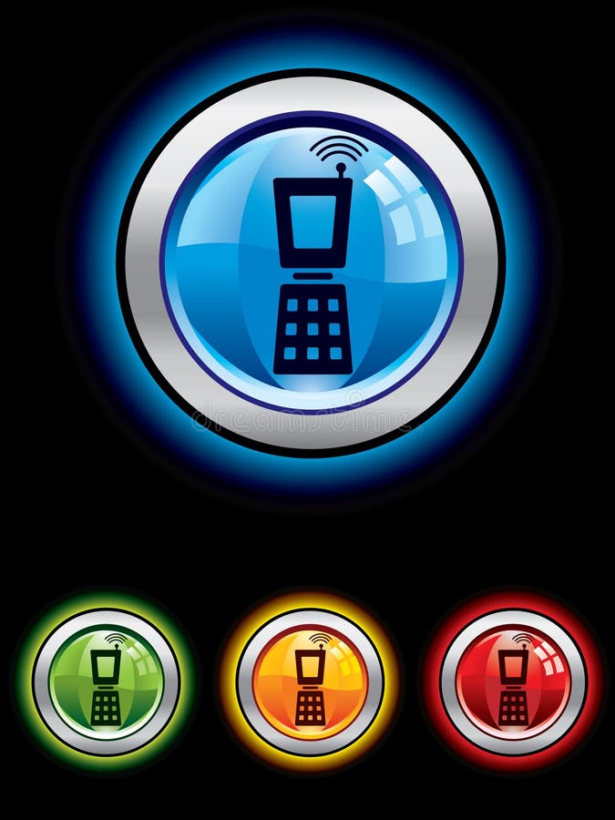 Communications button stock vector. Illustration of telecommunication ...