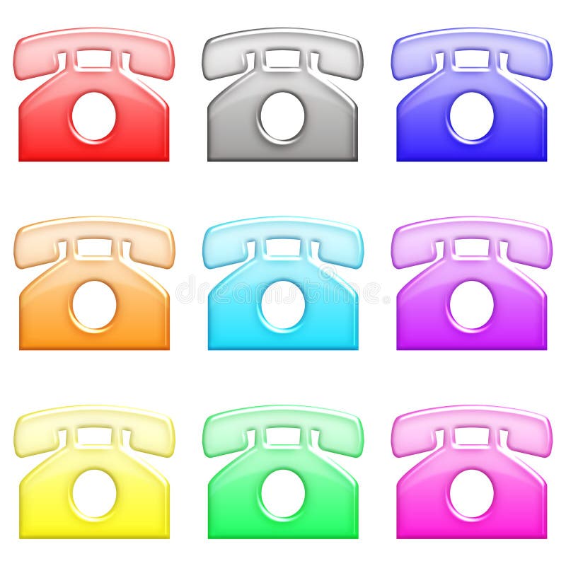 Telephone icons stock vector. Illustration of phone, telecommunications ...