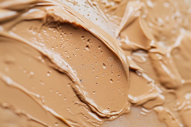 Glossy, Textured Surface of Spread Beige Makeup Foundation. Stock Image ...