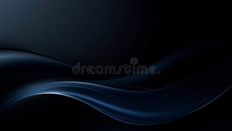 Glossy Textures Abstract Dark Wave Background with Black and Deep Blue ...