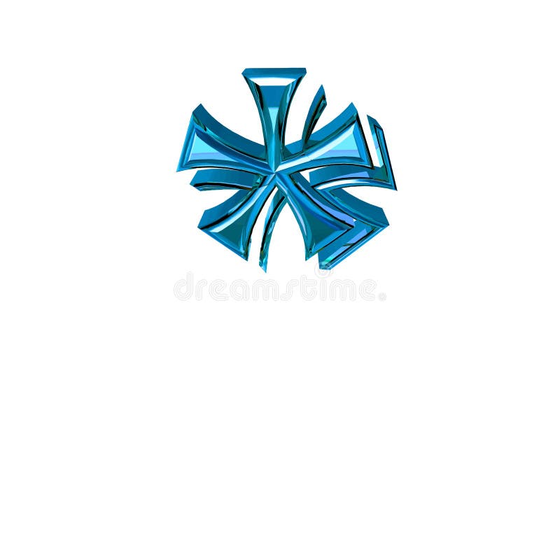 Glossy Three-dimensional Symbol in Blue Stock Vector - Illustration of ...