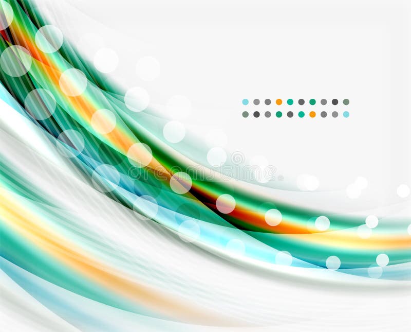 Glossy Translucent Wave Vector Template Stock Vector - Illustration of ...