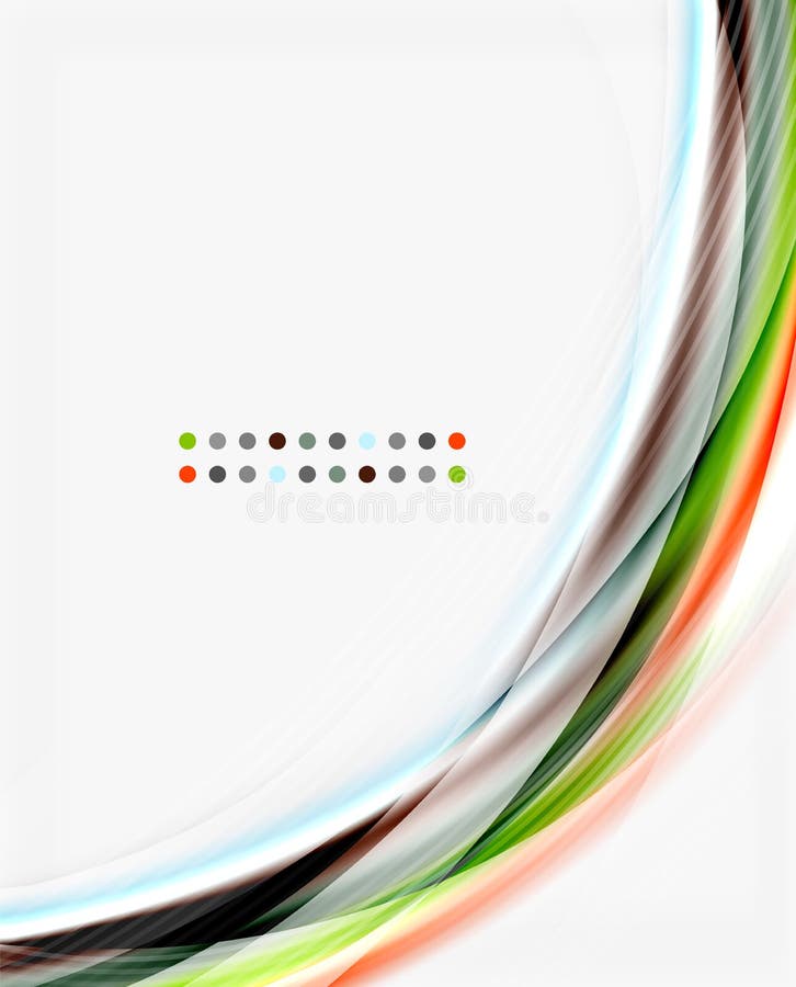 Glossy Translucent Wave Vector Template Stock Vector - Illustration of ...