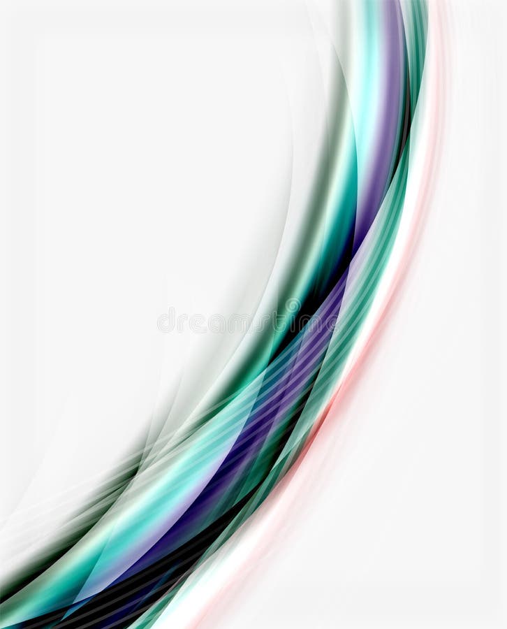 Glossy Translucent Wave Vector Template Stock Vector - Illustration of ...