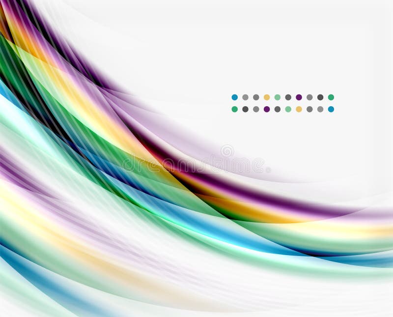 Glossy Translucent Wave Vector Template Stock Vector - Illustration of ...
