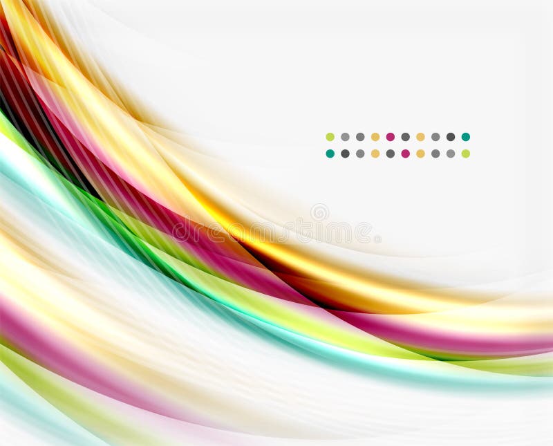Glossy Translucent Wave Vector Template Stock Vector - Illustration of ...