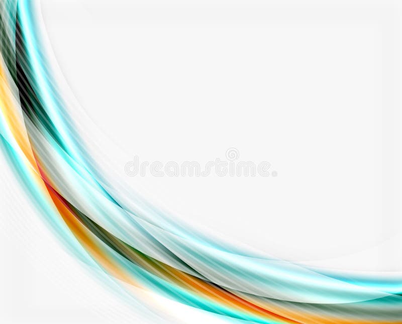 Glossy Translucent Wave Vector Template Stock Vector - Illustration of ...