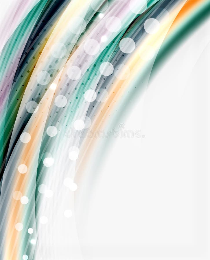 Glossy Translucent Wave Vector Template Stock Vector - Illustration of ...