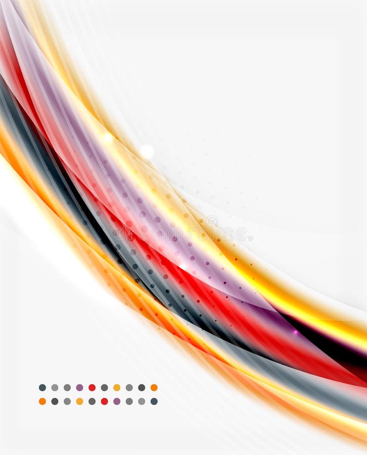 Glossy Translucent Wave Vector Template Stock Vector - Illustration of ...