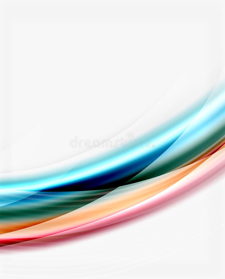 Glossy Translucent Wave Vector Template Stock Vector - Illustration of ...