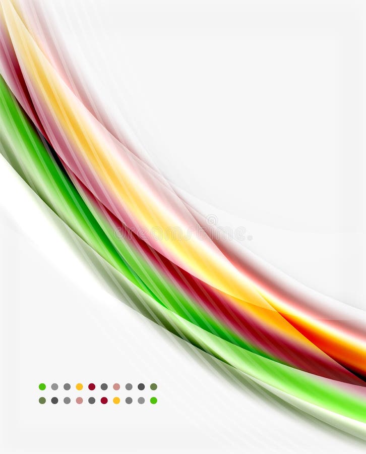 Glossy Translucent Wave Vector Template Stock Vector - Illustration of ...