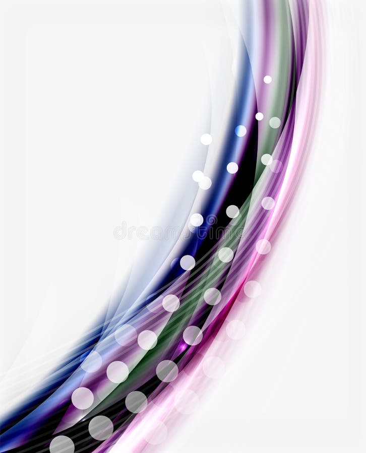 Glossy Translucent Wave Vector Template Stock Vector - Illustration of ...
