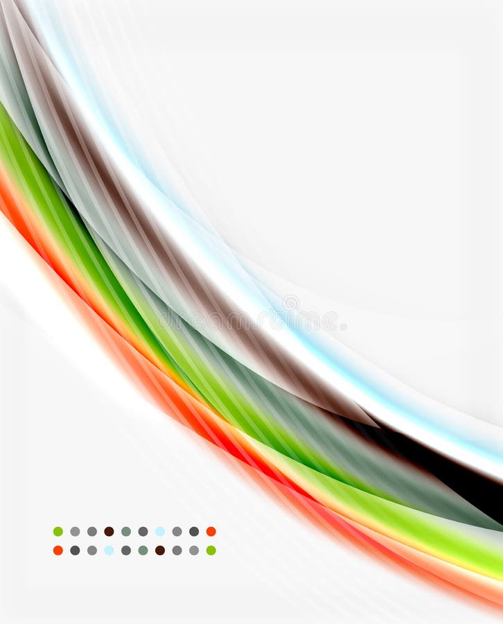 Glossy Translucent Wave Vector Template Stock Vector - Illustration of ...