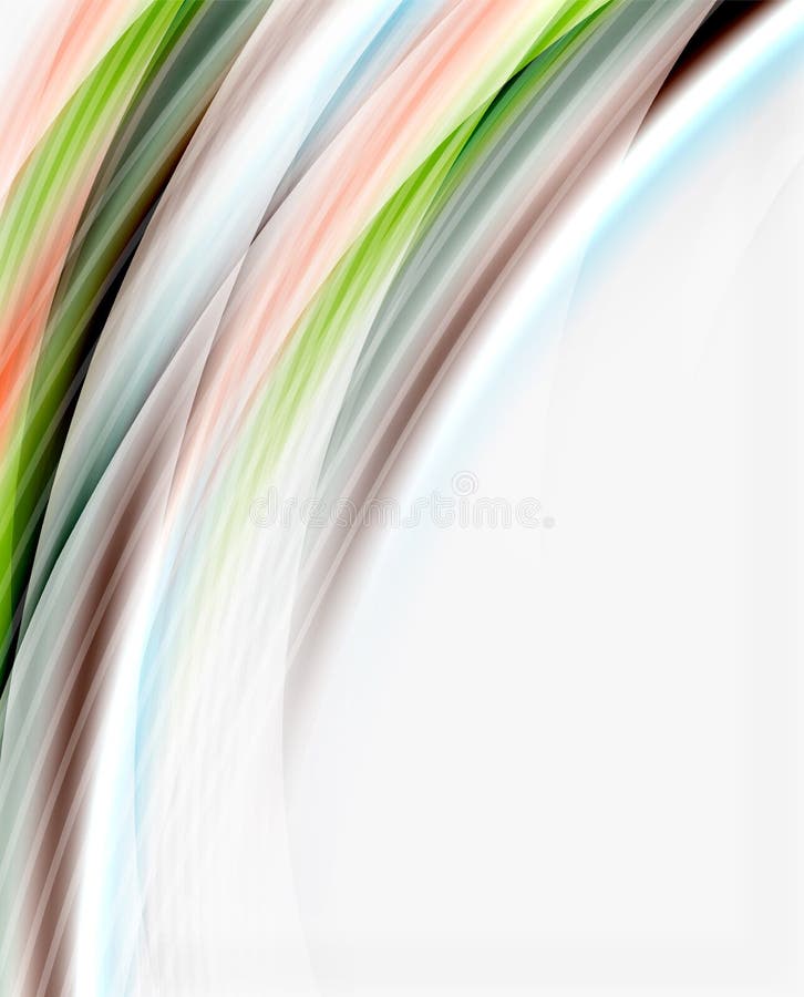 Glossy Translucent Wave Vector Template Stock Vector - Illustration of ...