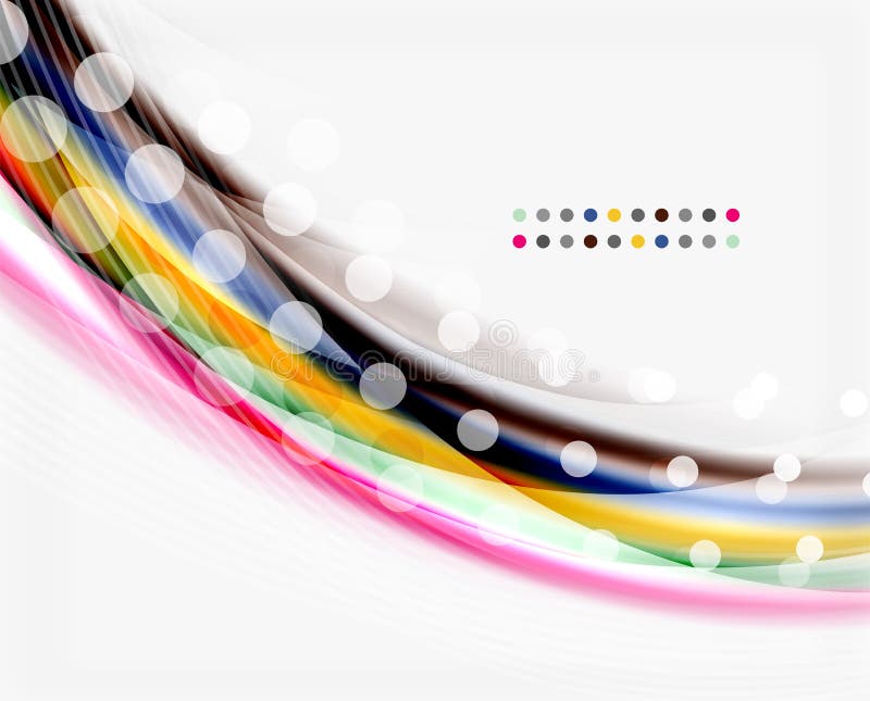 Glossy Translucent Wave Vector Template Stock Vector - Illustration of ...