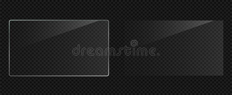 Glossy Transparent Vector Glass Clear Plate Stock Vector - Illustration ...