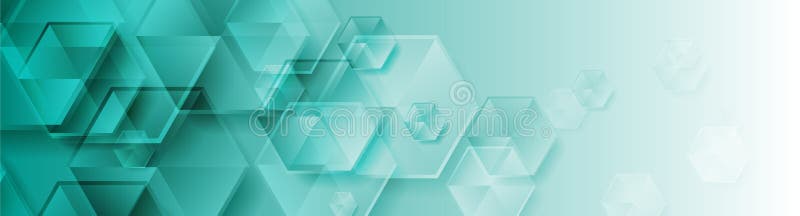 Glossy Turquoise Hexagons Abstract Tech Background Stock Vector ...