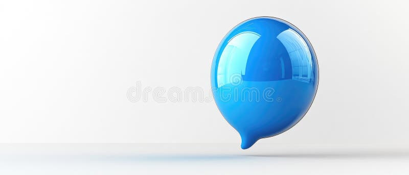 Abstract Blue Bubble Shape on White Background Stock Illustration ...