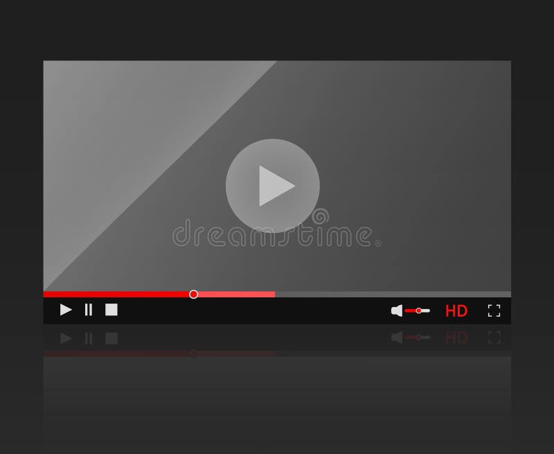 Modern Video Player for Web. Stock Vector - Illustration of tube ...