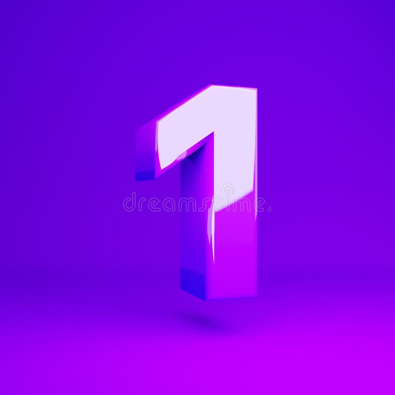 Violet 3d Number 6. Glossy Indigo Number on Tile Background. 3d ...