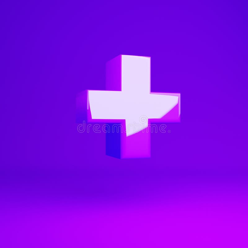 Glossy Violet Plus Symbol Violet Matte Background Stock Illustration ...