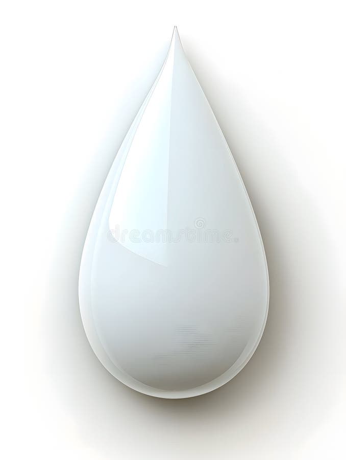 Glossy Water Droplet on a Smooth Surface Stock Illustration ...