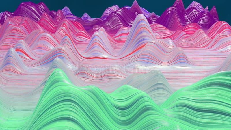 Glossy Wave Surface: HD Loopable Animation. Shiny and Reflective ...