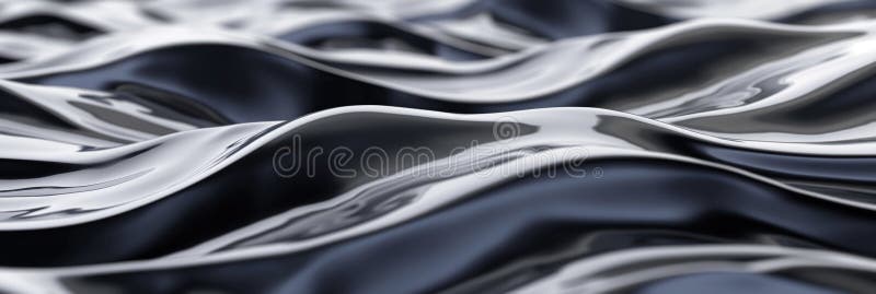 Glossy, Wavy Black Texture with Reflective Highlights, Creating a ...