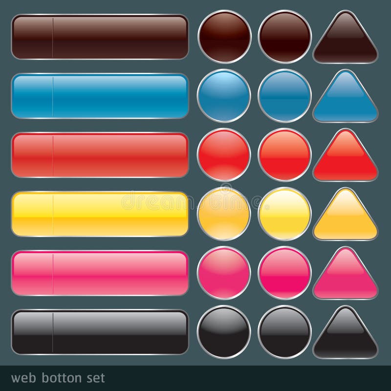 Glossy buttons and bars stock vector. Illustration of preloader - 11588817