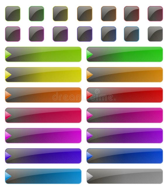 Rectangular Buttons Transparent Stock Illustrations – 327 Rectangular ...