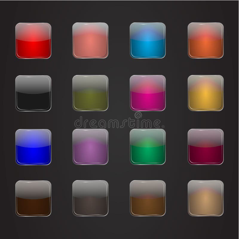 Glossy web buttons stock vector. Illustration of internet - 39156274