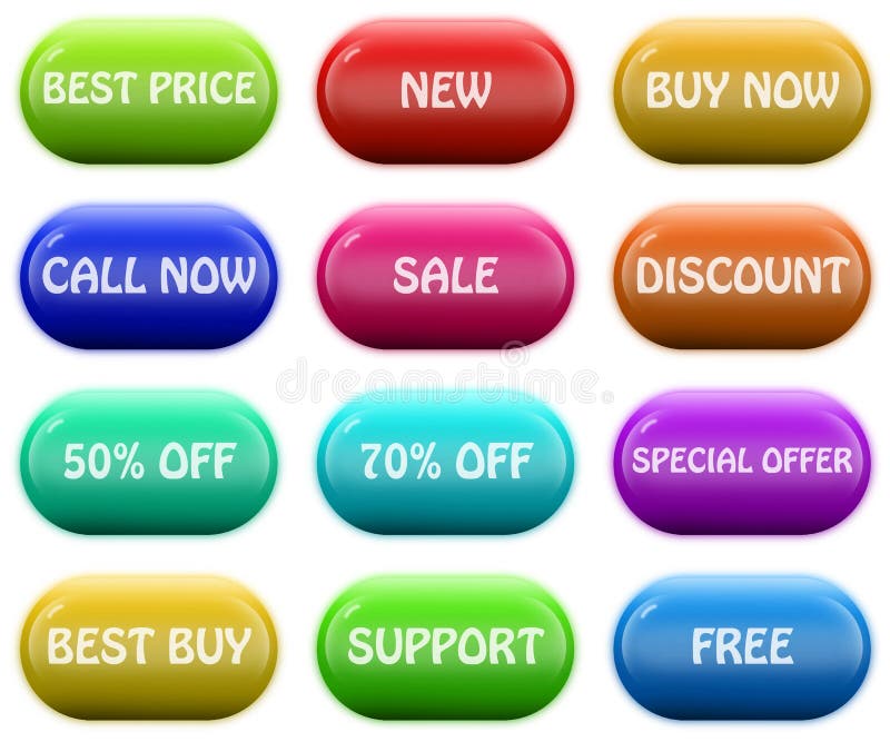 Eye candy buttons stock illustration. Illustration of button - 486213