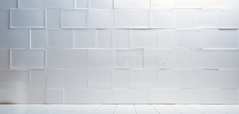 Glossy White Ceramic Tile Square Texture Wall Stock Illustration ...