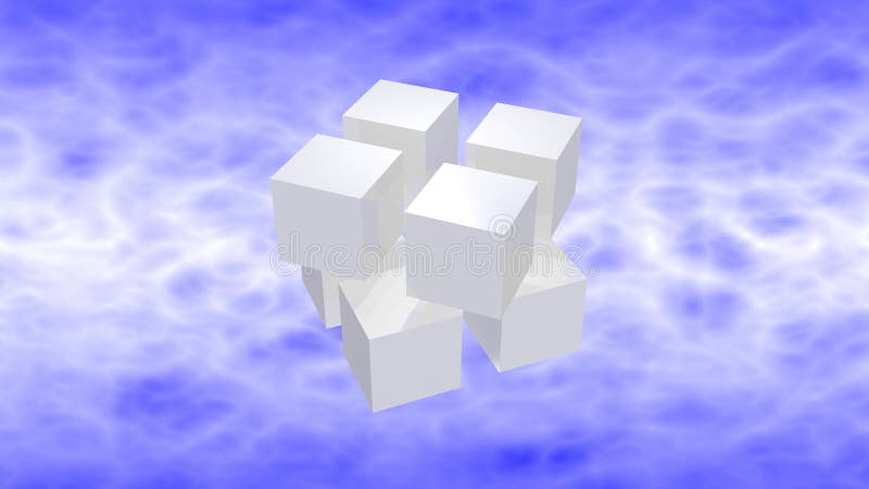 Glossy White 3d Cubes with Reflection. Stock Video - Video of brick ...