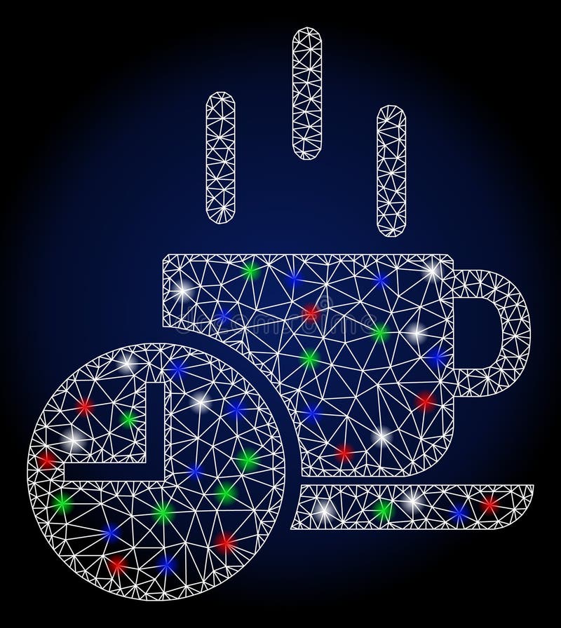 Flare Mesh Network Coffee Break with Flare Spots Stock Illustration ...