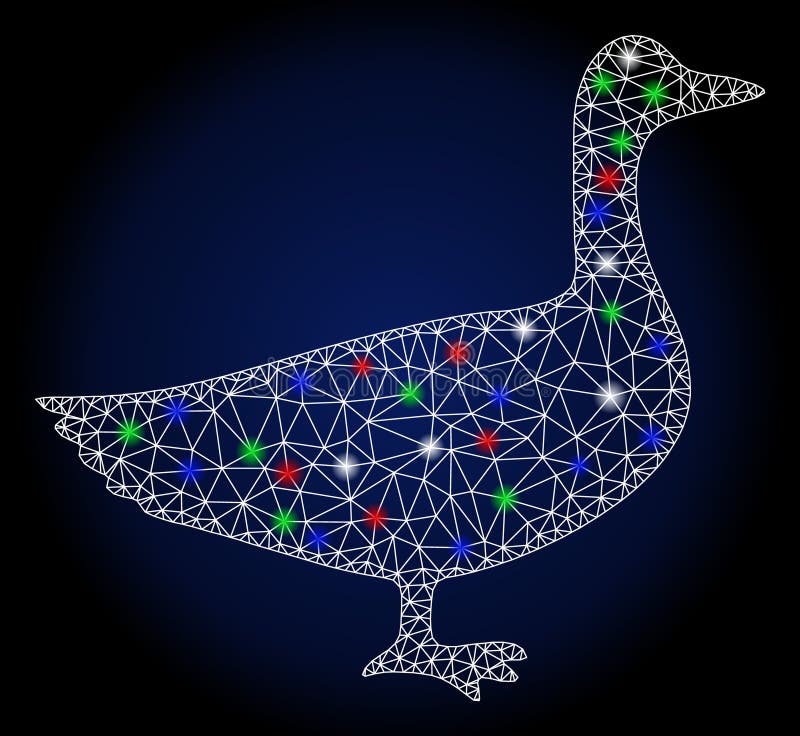 Flare Mesh Network Goose with Flare Spots Stock Illustration ...