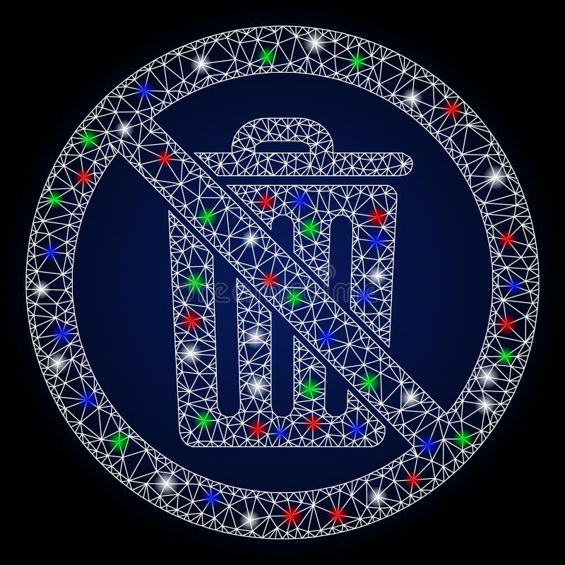 Flare Mesh Carcass No Dustbin with Flare Spots Stock Illustration ...